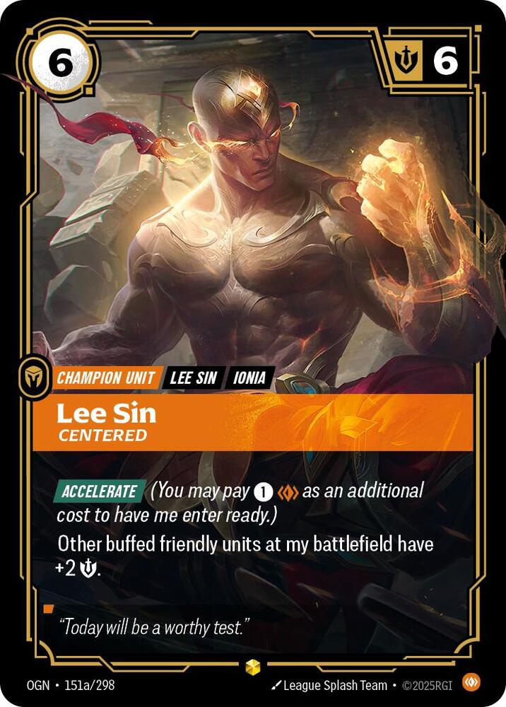 Lee Sin - Centered (Alternate Art) - Origins (OGN) – Hasty Goblin Games